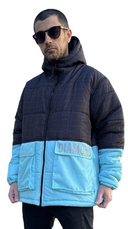 Jaqueta Masculina Puffer Diamond Blue - Mahai Shop