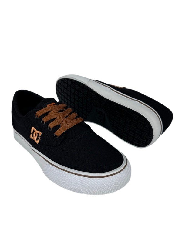 Tênis DC Shoes New Flash 2 TX Preto Marrom Branco